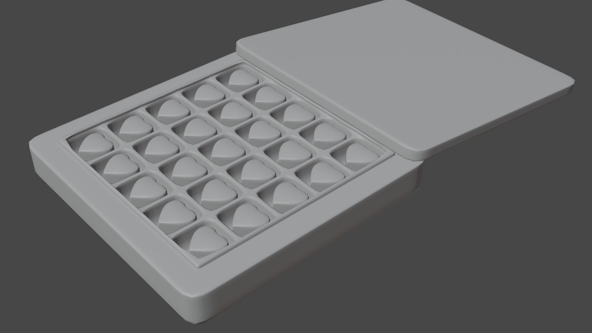 Heart Shape Chocolates With Text Low-Poly PBR 3D Model 3D Model ...