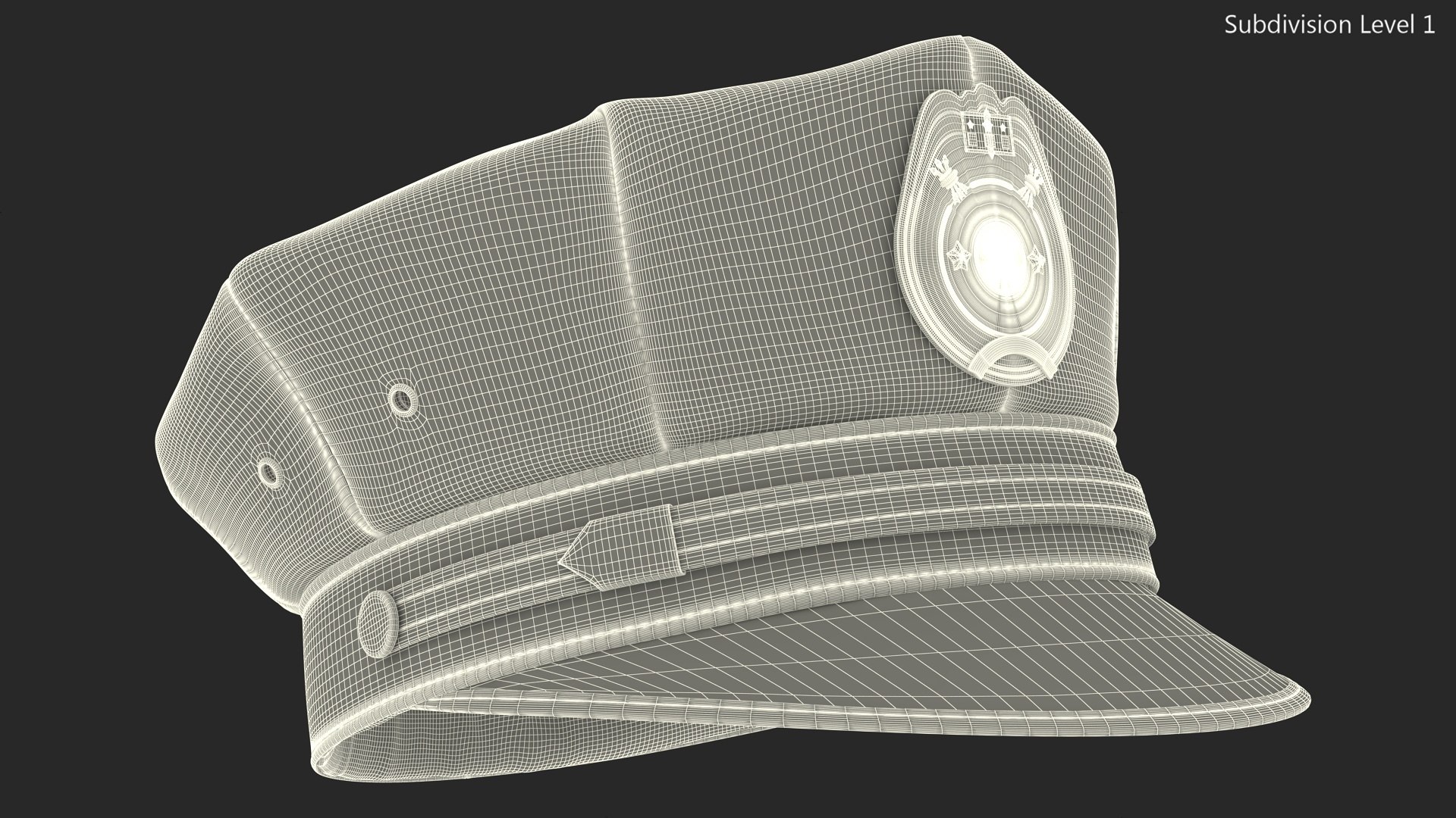 3D Highly Detailed Police Officer Cap - TurboSquid 2250055