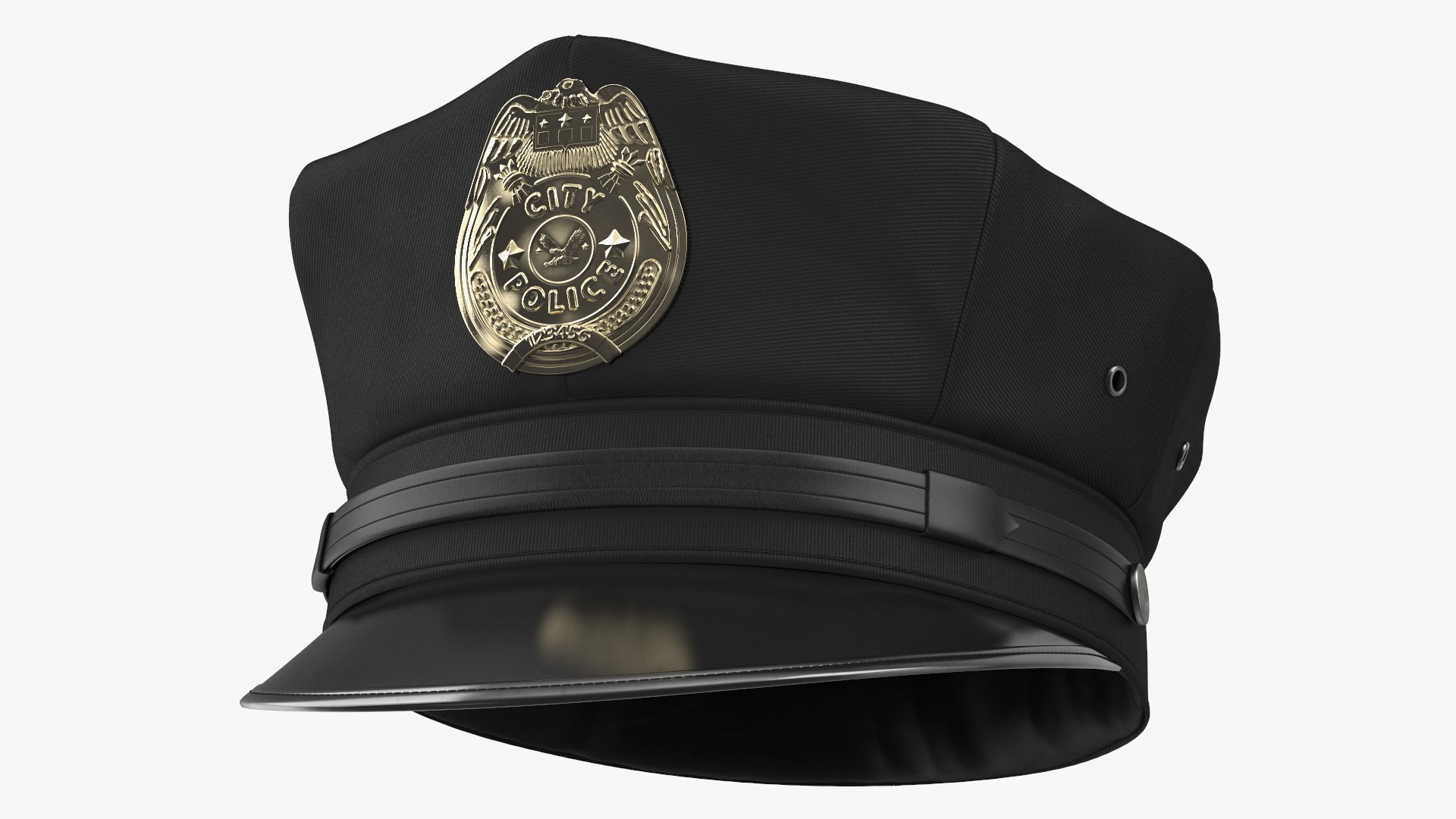 3D Highly Detailed Police Officer Cap - TurboSquid 2250055