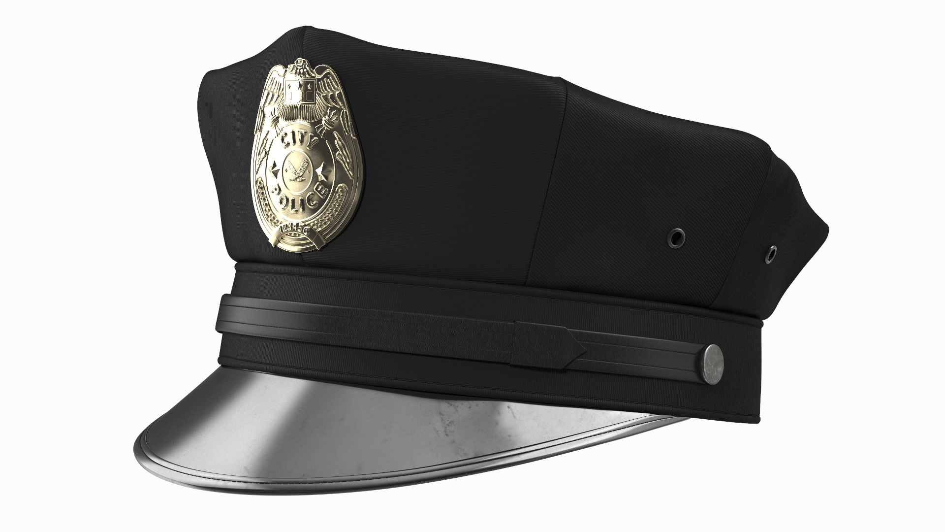 3D Highly Detailed Police Officer Cap - TurboSquid 2250055