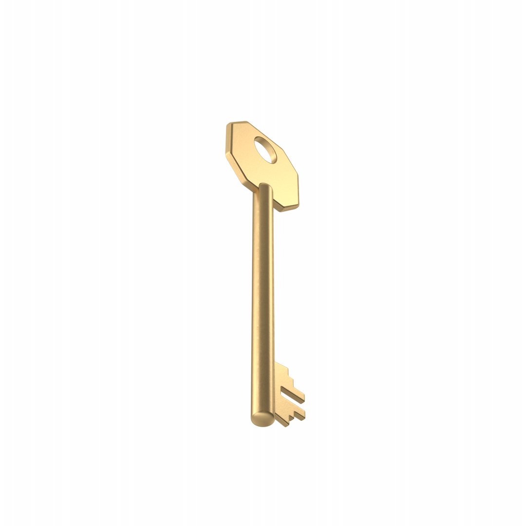 3D Gold Key - TurboSquid 2182723