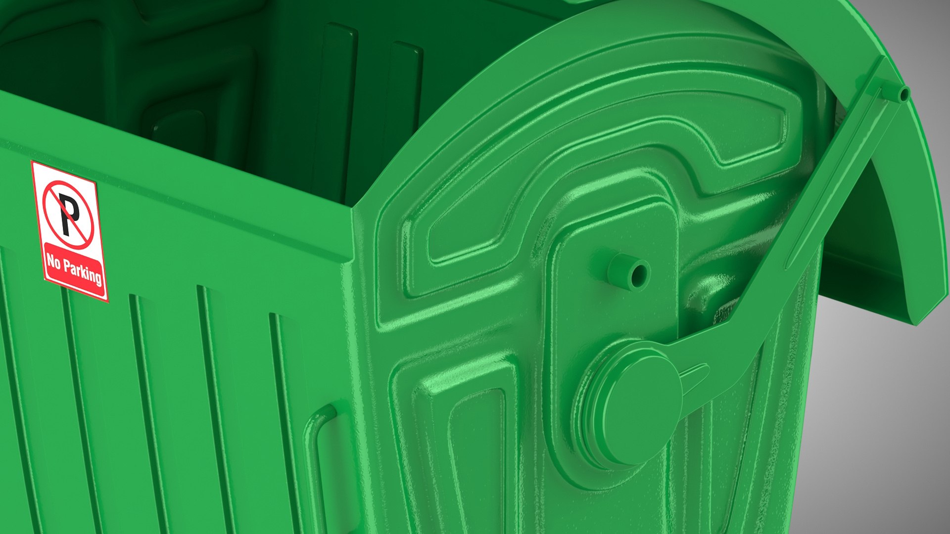 Green Garbage Bin 3D Model - TurboSquid 1455730