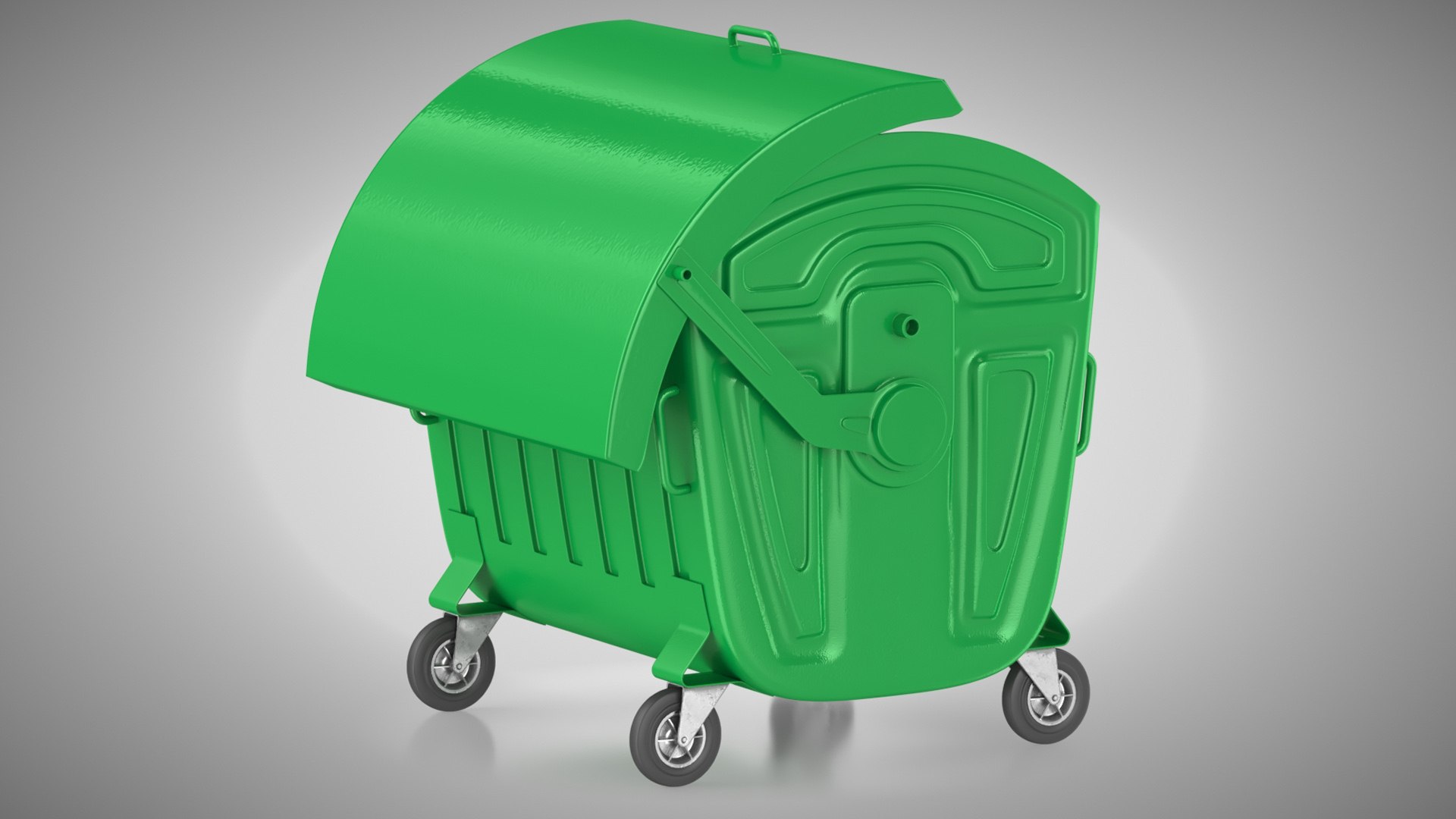 Green Garbage Bin 3D Model - TurboSquid 1455730