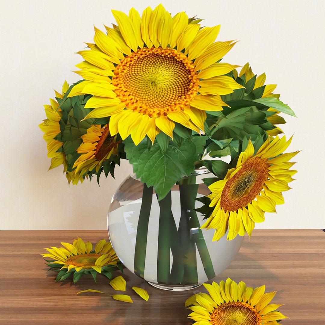 Sunflower Model - TurboSquid 1808187