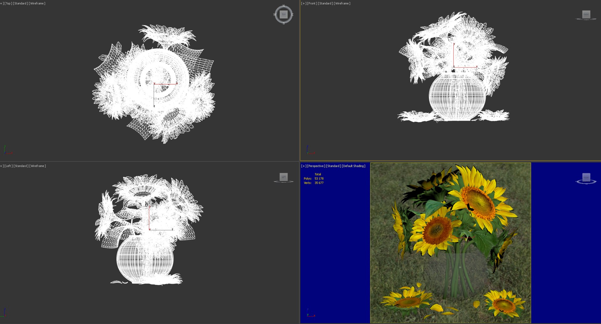 Sunflower Model - TurboSquid 1808187