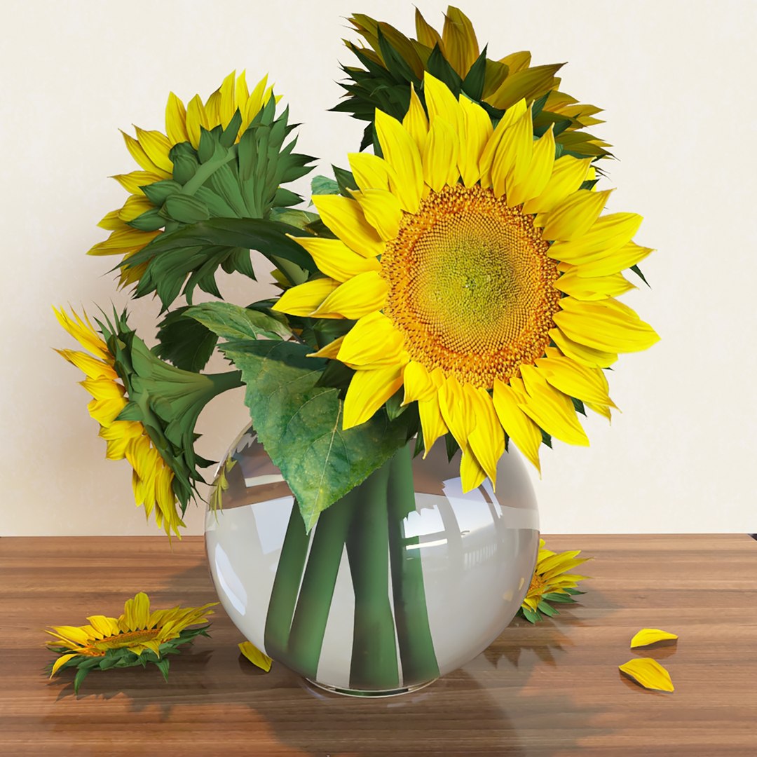 Sunflower Model - TurboSquid 1808187