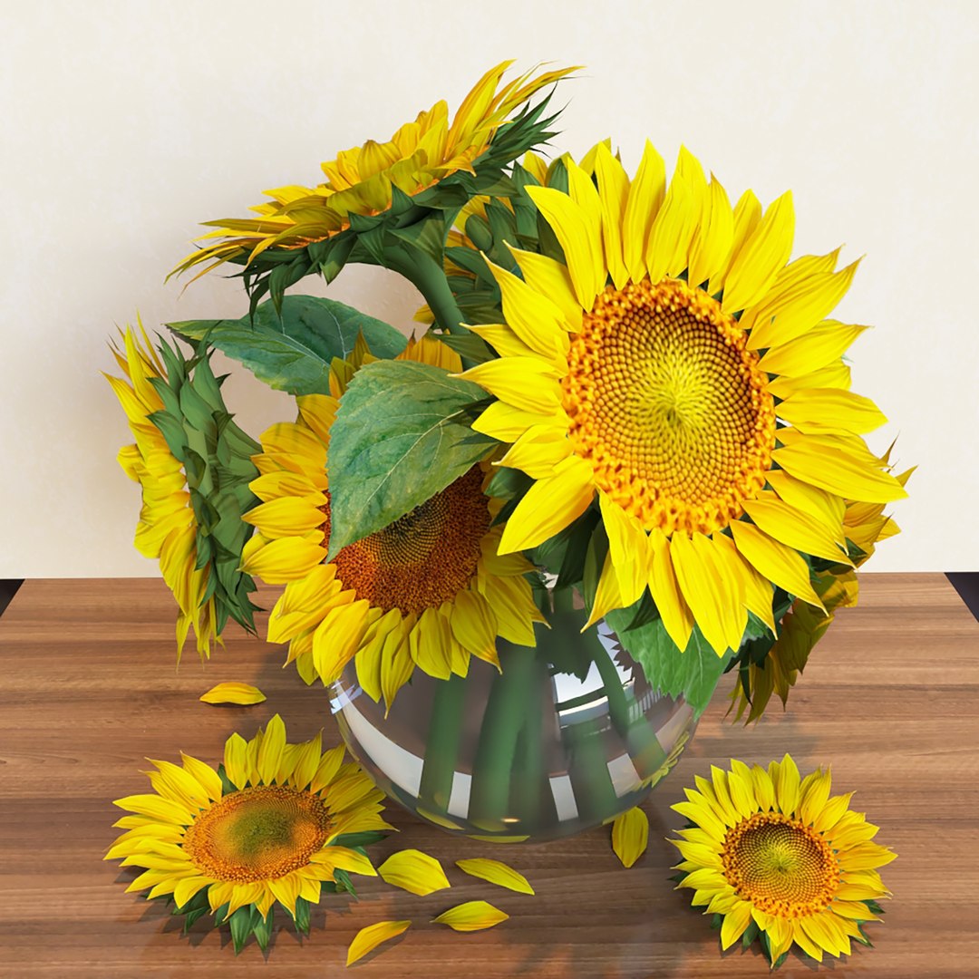 Sunflower Model - TurboSquid 1808187