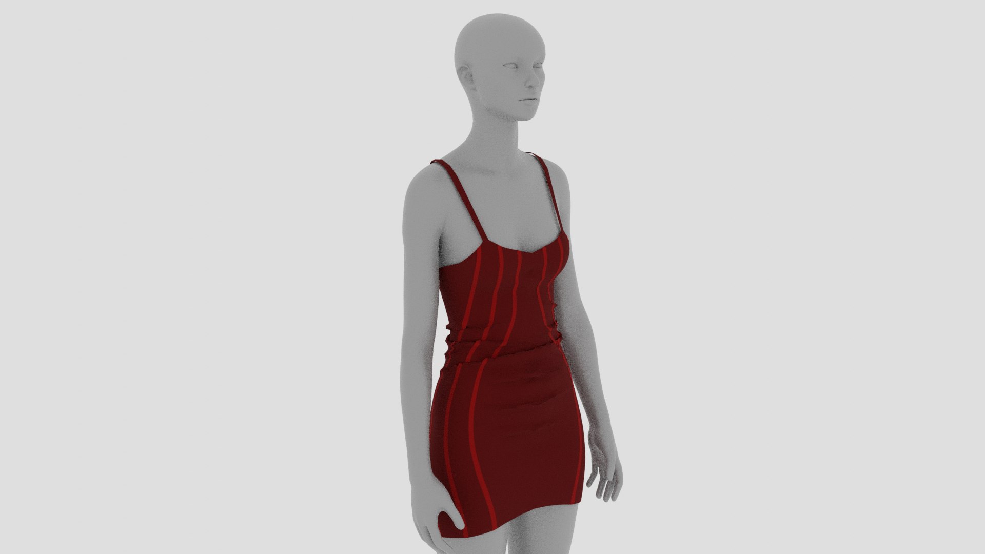 Womens Dress - Female Outfit Clothes 3D model - TurboSquid 2008001