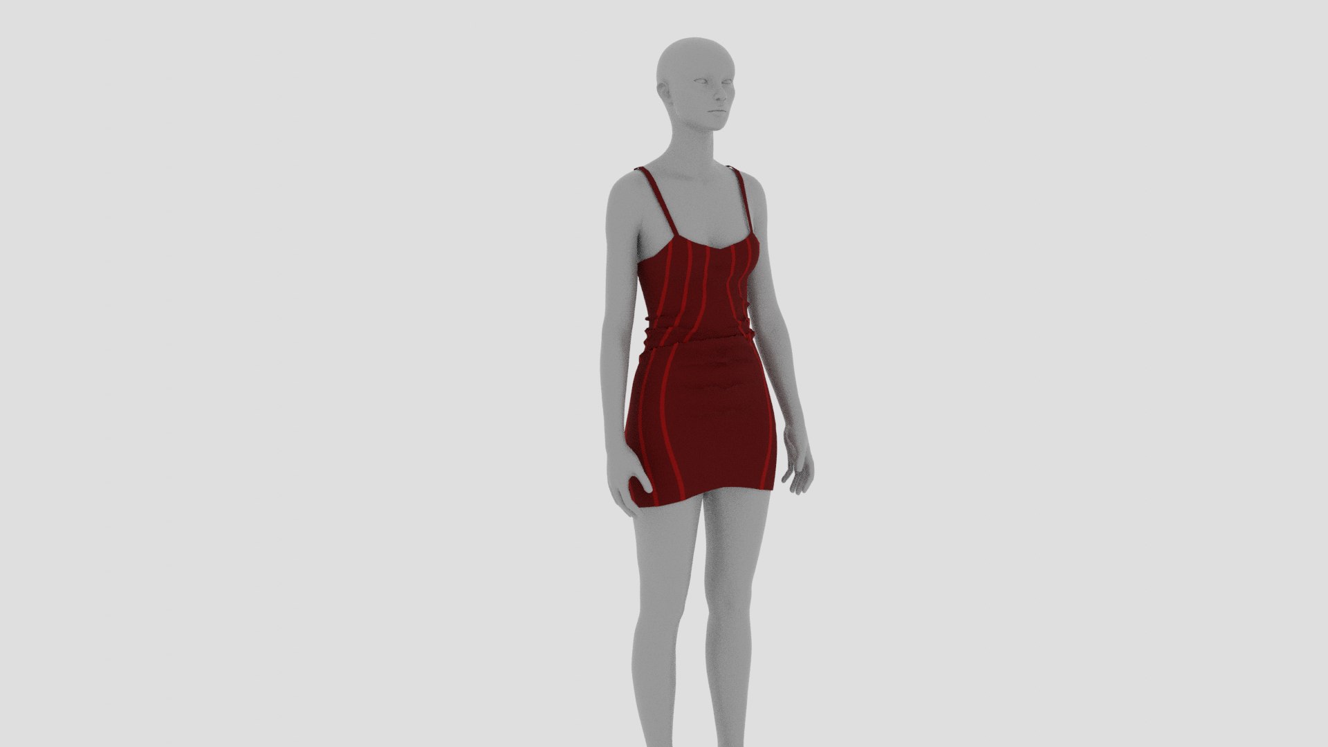 Womens Dress - Female Outfit Clothes 3D model - TurboSquid 2008001