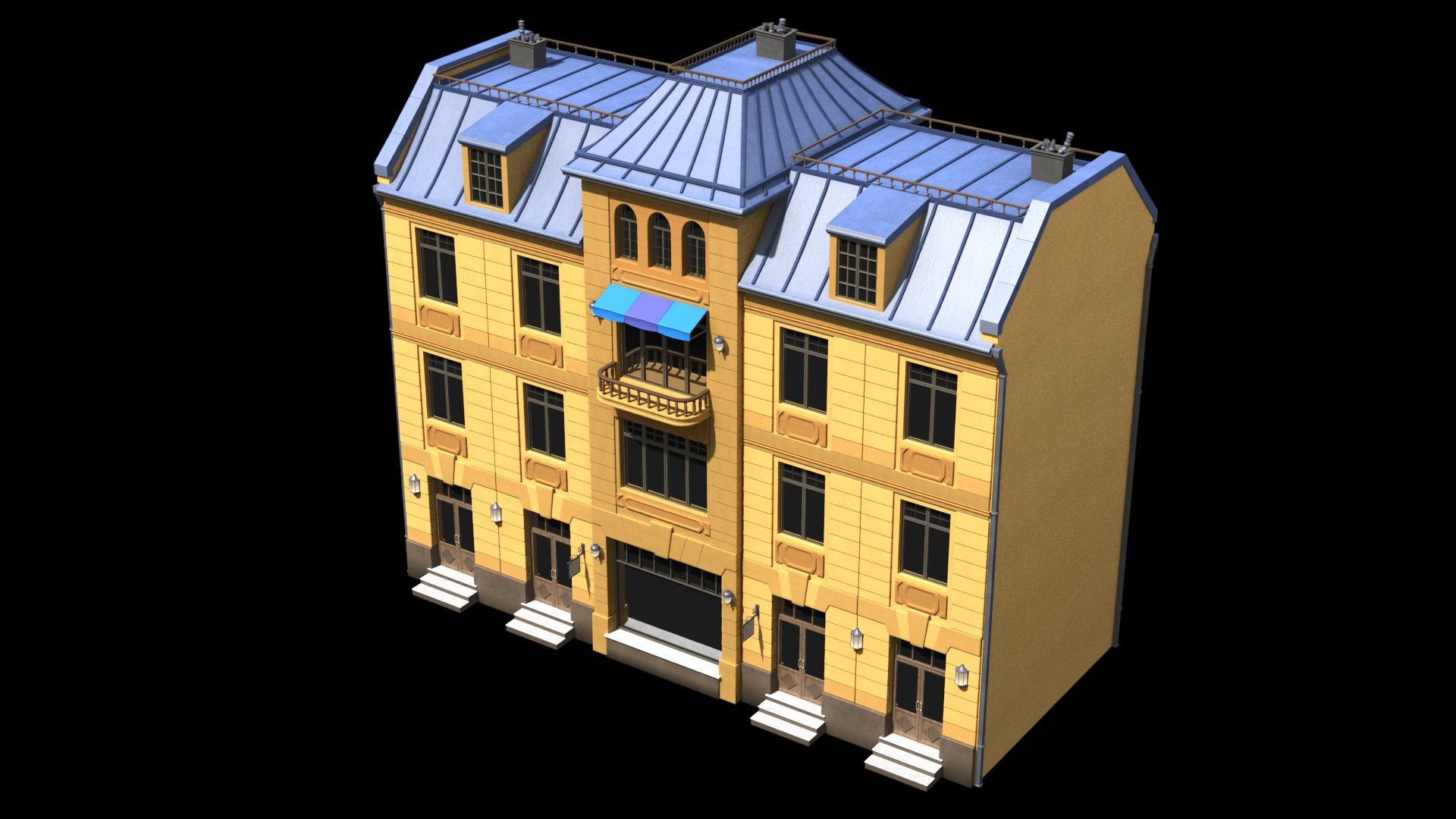 3D cartoon buildings model - TurboSquid 1482299