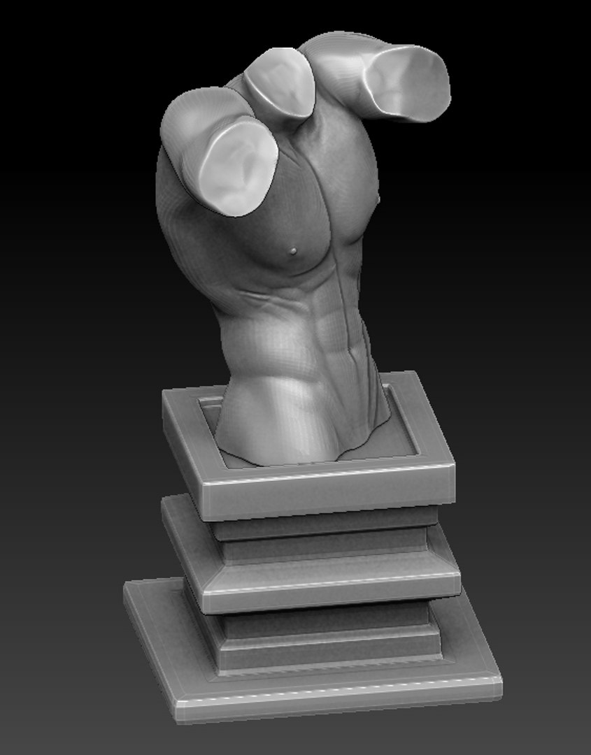 Classical Torso Figure Zbrush 3d 3ds