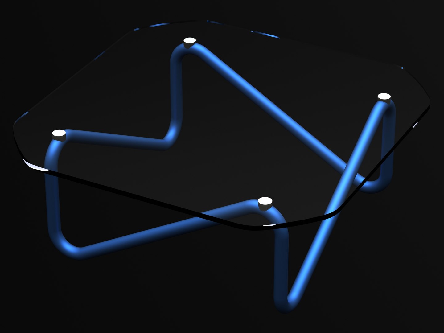 Round Aluminum Wave Table 3D - TurboSquid 2159897