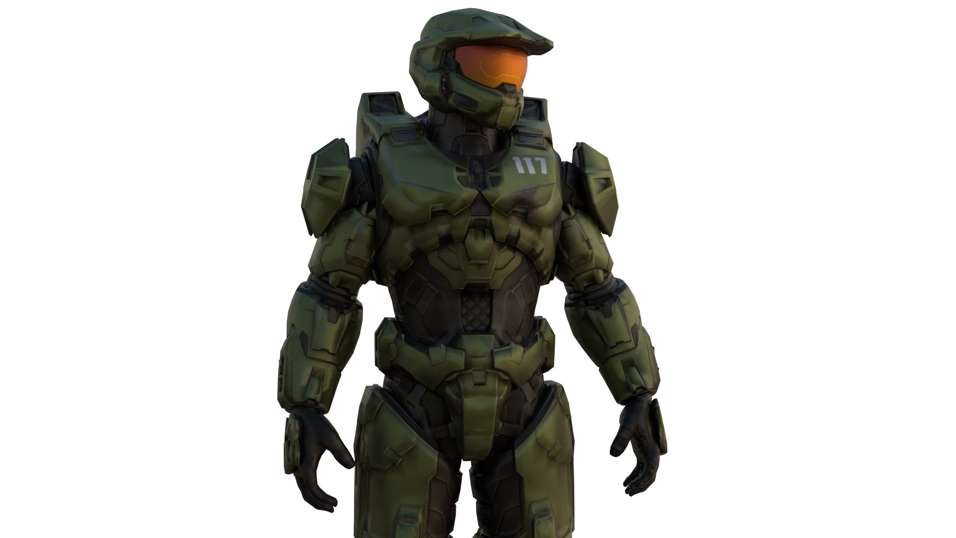 Highly Detailed Master Chief 3D Model Realistic Spartan Armor 3D Model ...