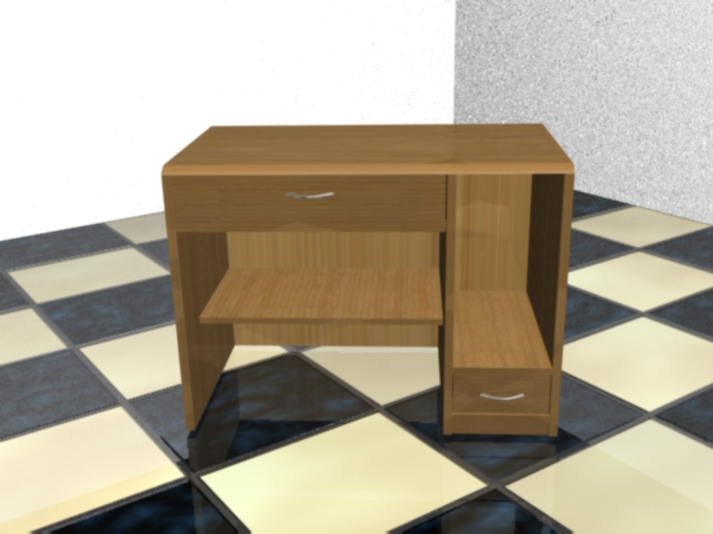 3d computer table model