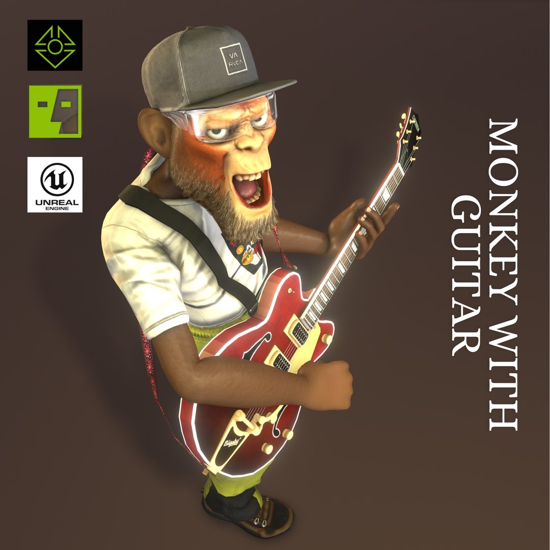 3D Monkey For Ue5 And Iclone8 Model - TurboSquid 2243665
