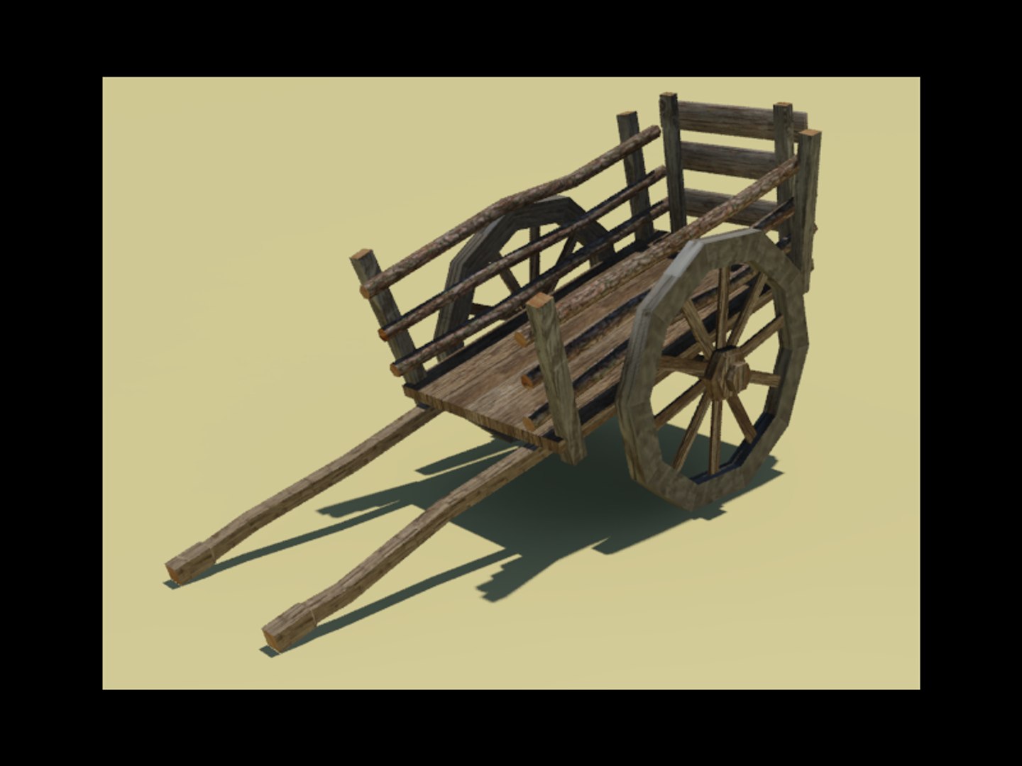 hay cart 3d 3ds