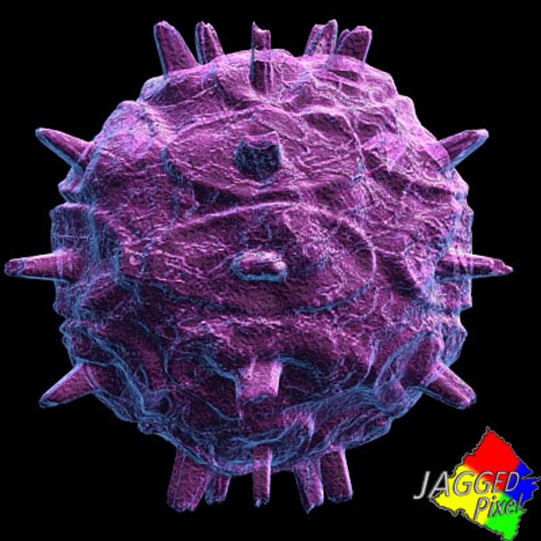 virus cell 3d model