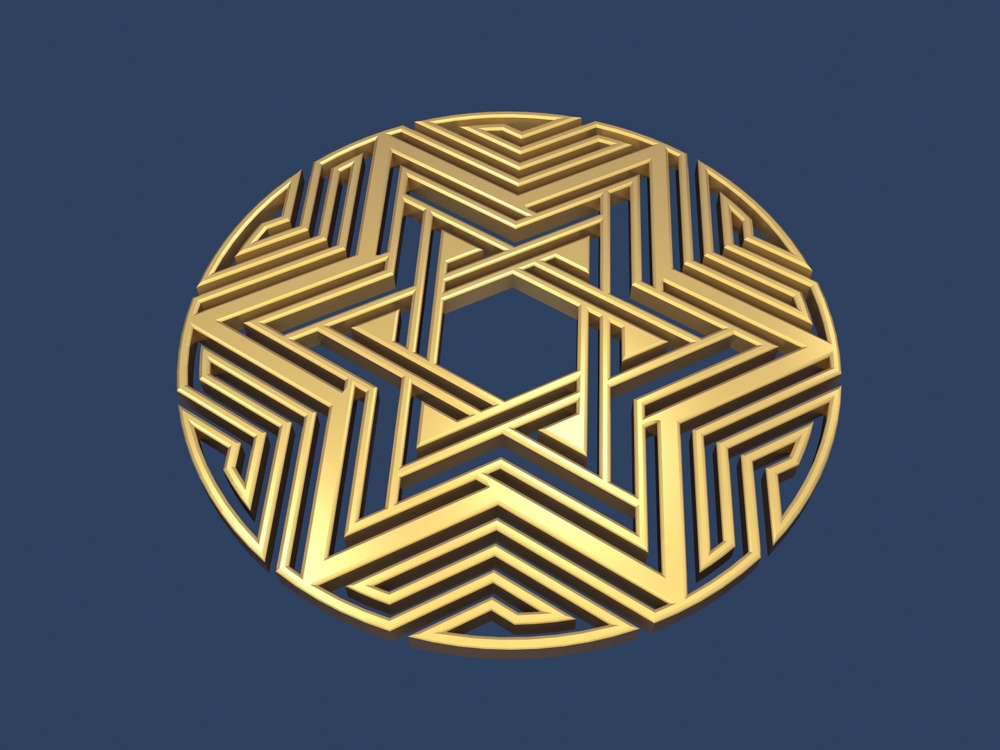 Star David Medallion 3D Model - TurboSquid 1429626