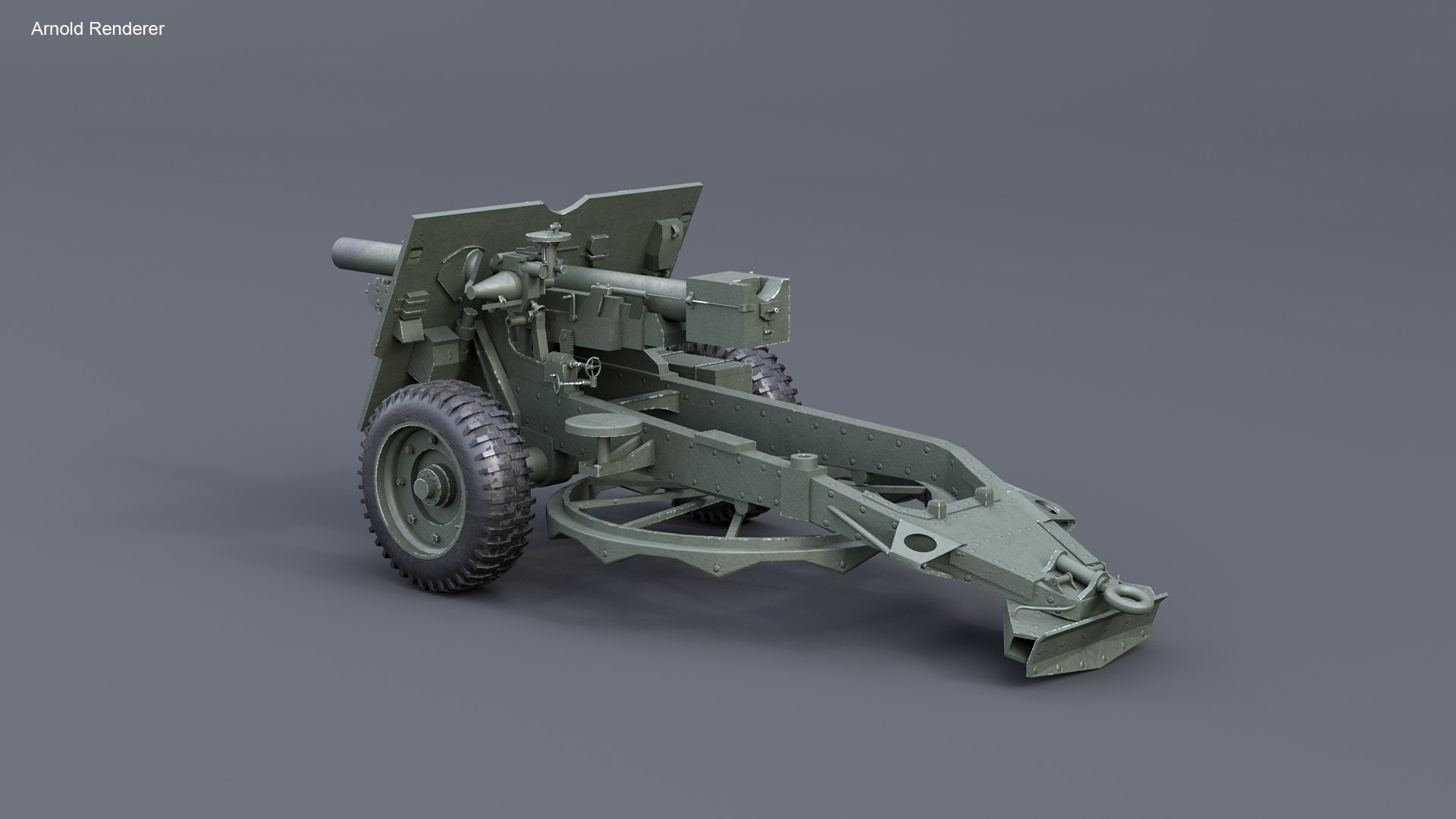 3D Model Ordnance QF 25 Pounder - TurboSquid 2017681