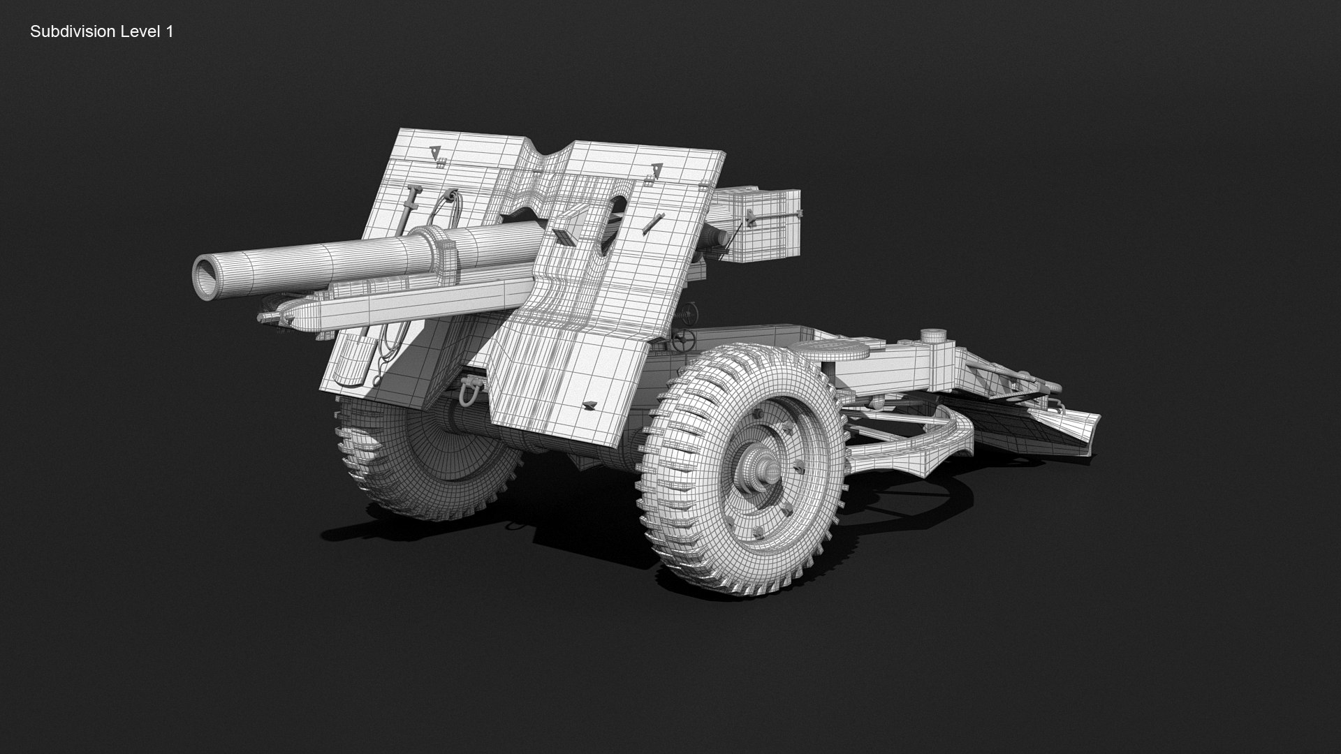 3D Model Ordnance QF 25 Pounder - TurboSquid 2017681