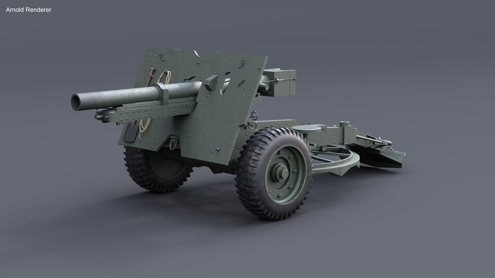 3D Model Ordnance QF 25 Pounder - TurboSquid 2017681