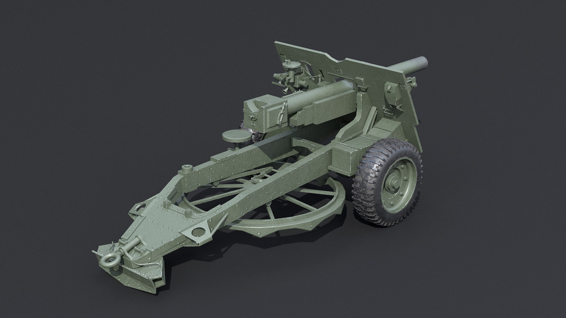 3D Model Ordnance QF 25 Pounder - TurboSquid 2017681