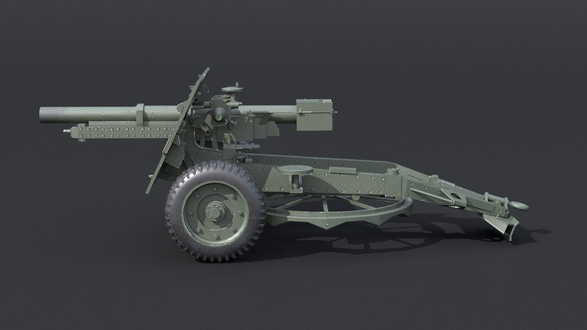 3D Model Ordnance QF 25 Pounder - TurboSquid 2017681