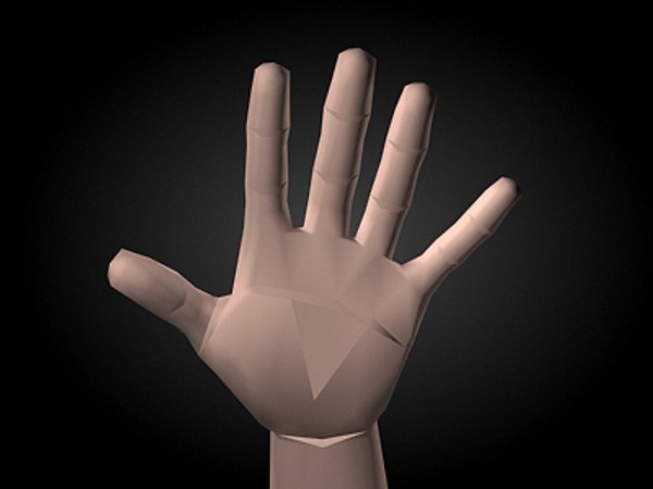 3d model realistic male human hand
