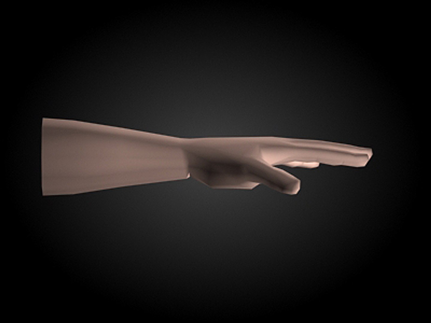 3d Model Realistic Male Human Hand