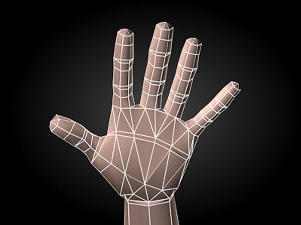 3d model realistic male human hand