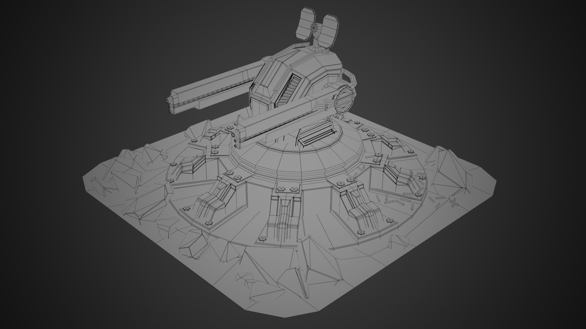 Anti-air Gun Turret 3D Model - TurboSquid 2162538