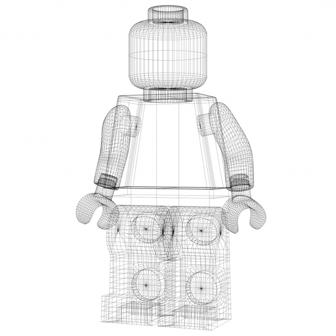 3d Lego Man Model