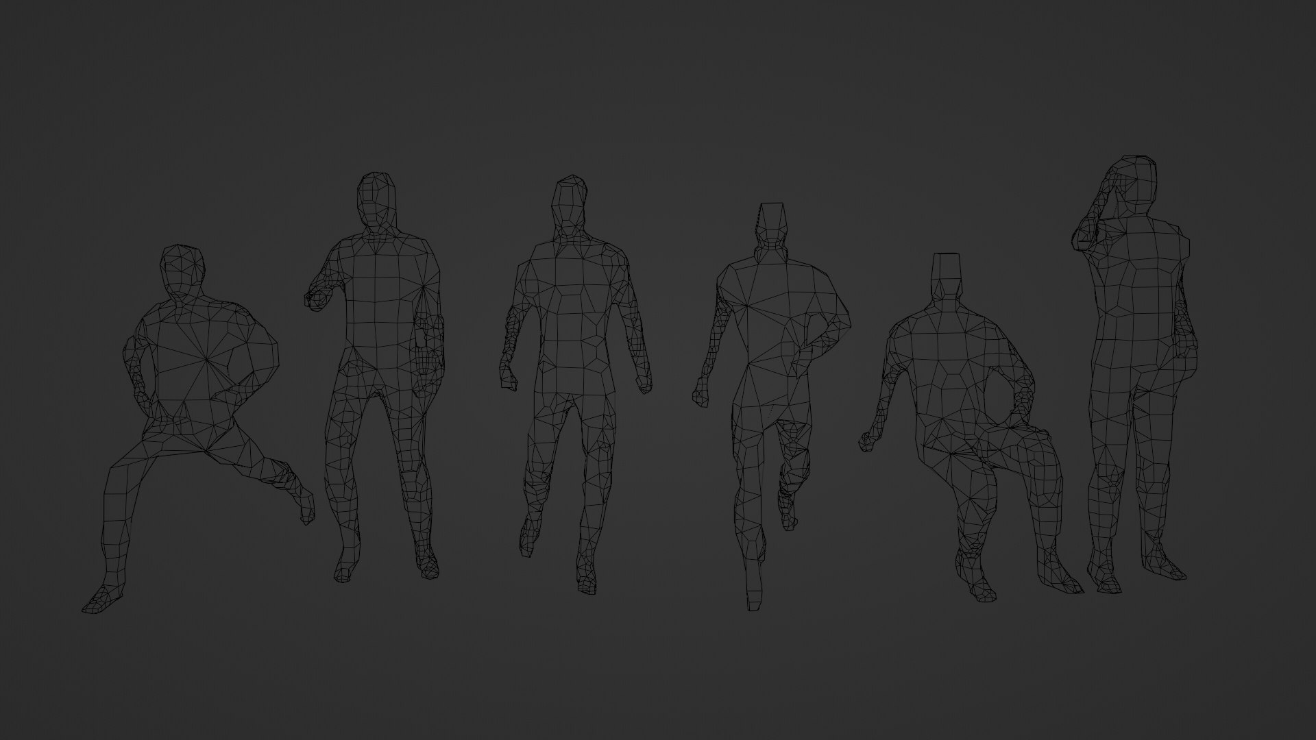 Low Poly Posed People Pack 3D Model - TurboSquid 2170850