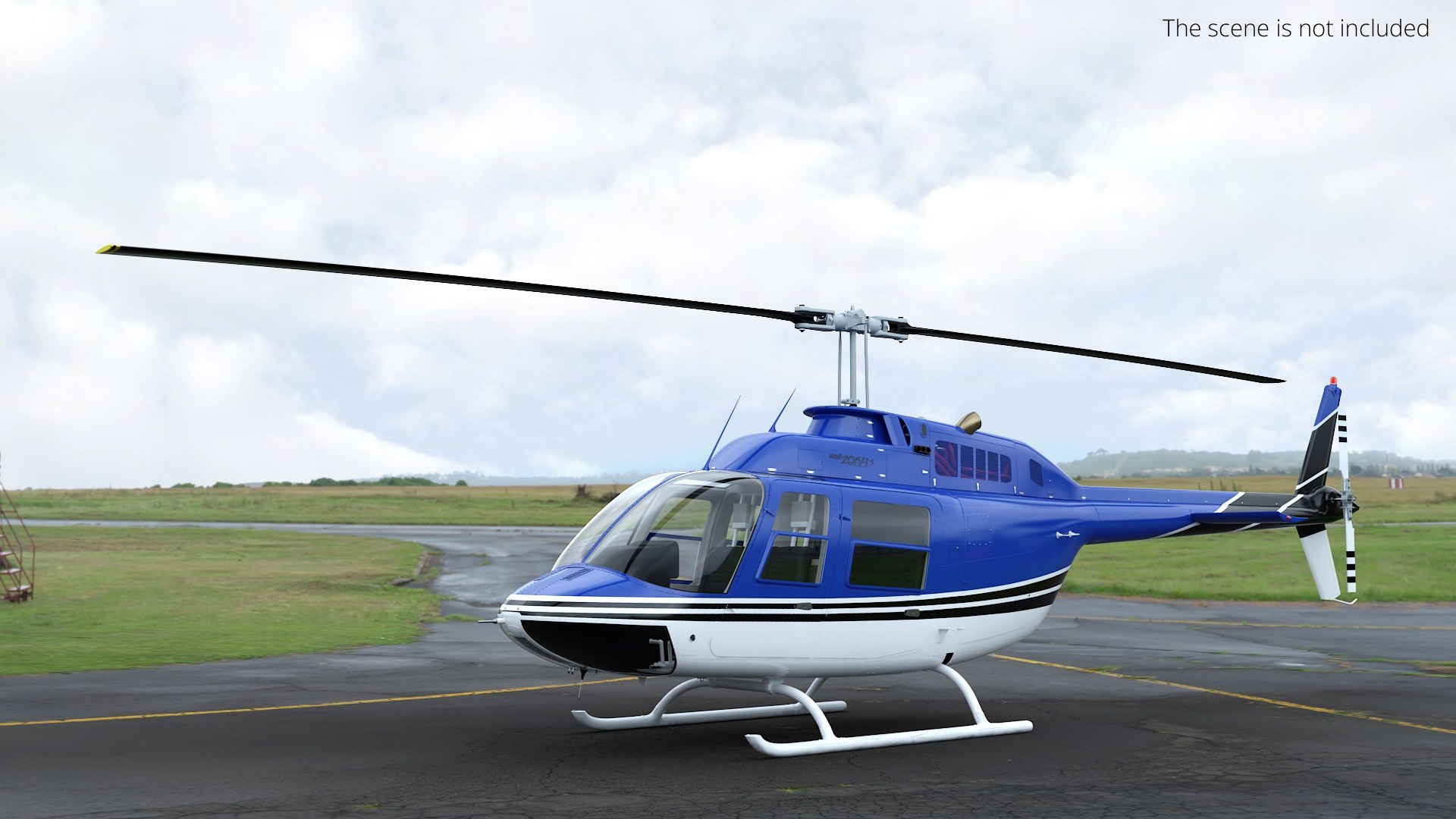 Bell 206B5 JetRanger Helicopter 3D Model - TurboSquid 2498918