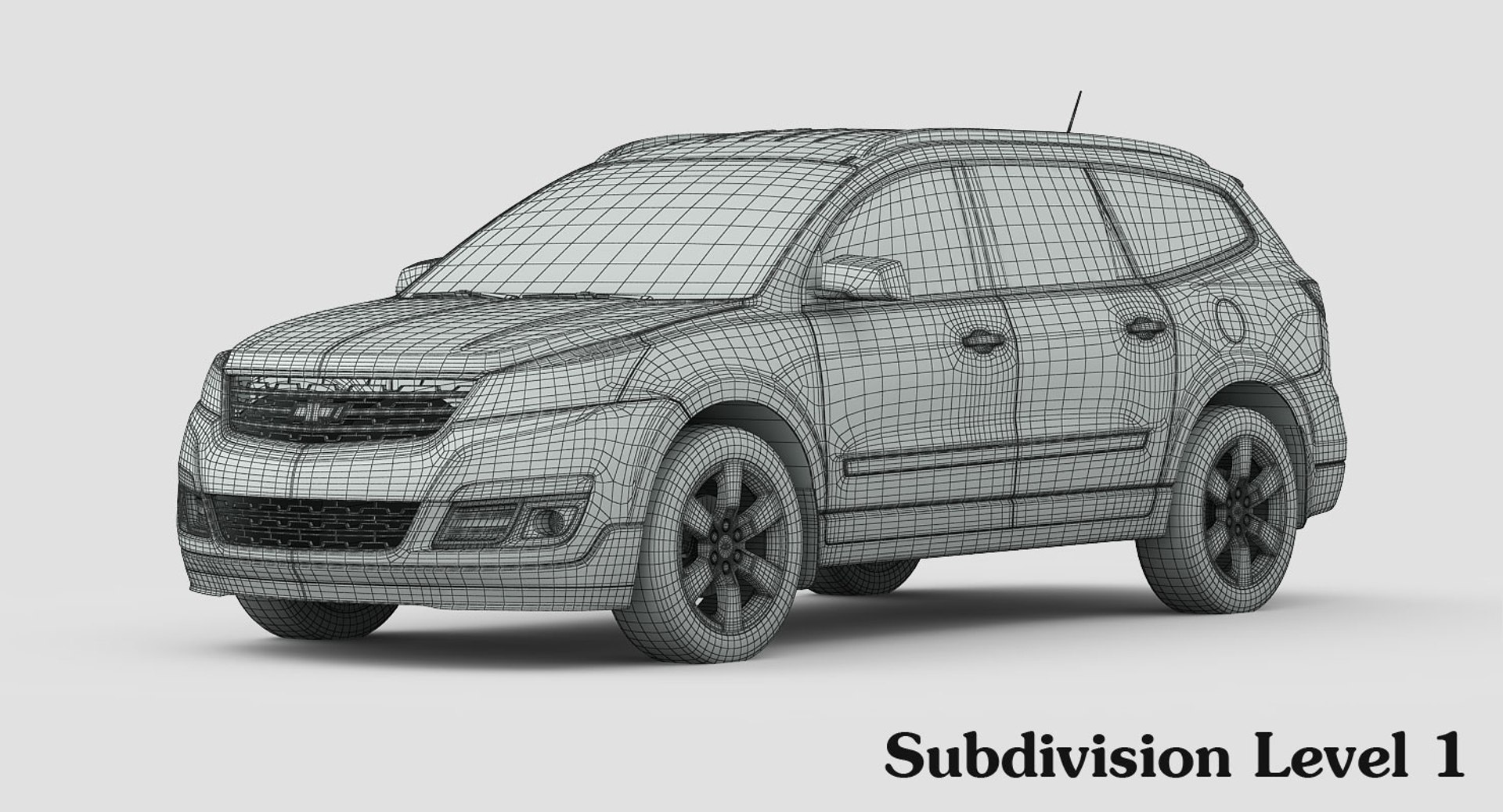 Chevrolet Traverse Suv 3d Max