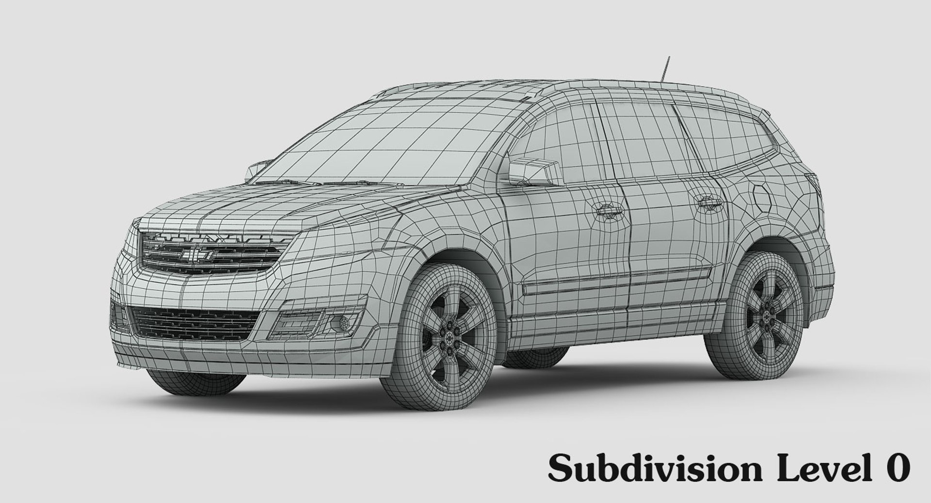 Chevrolet Traverse Suv 3d Max