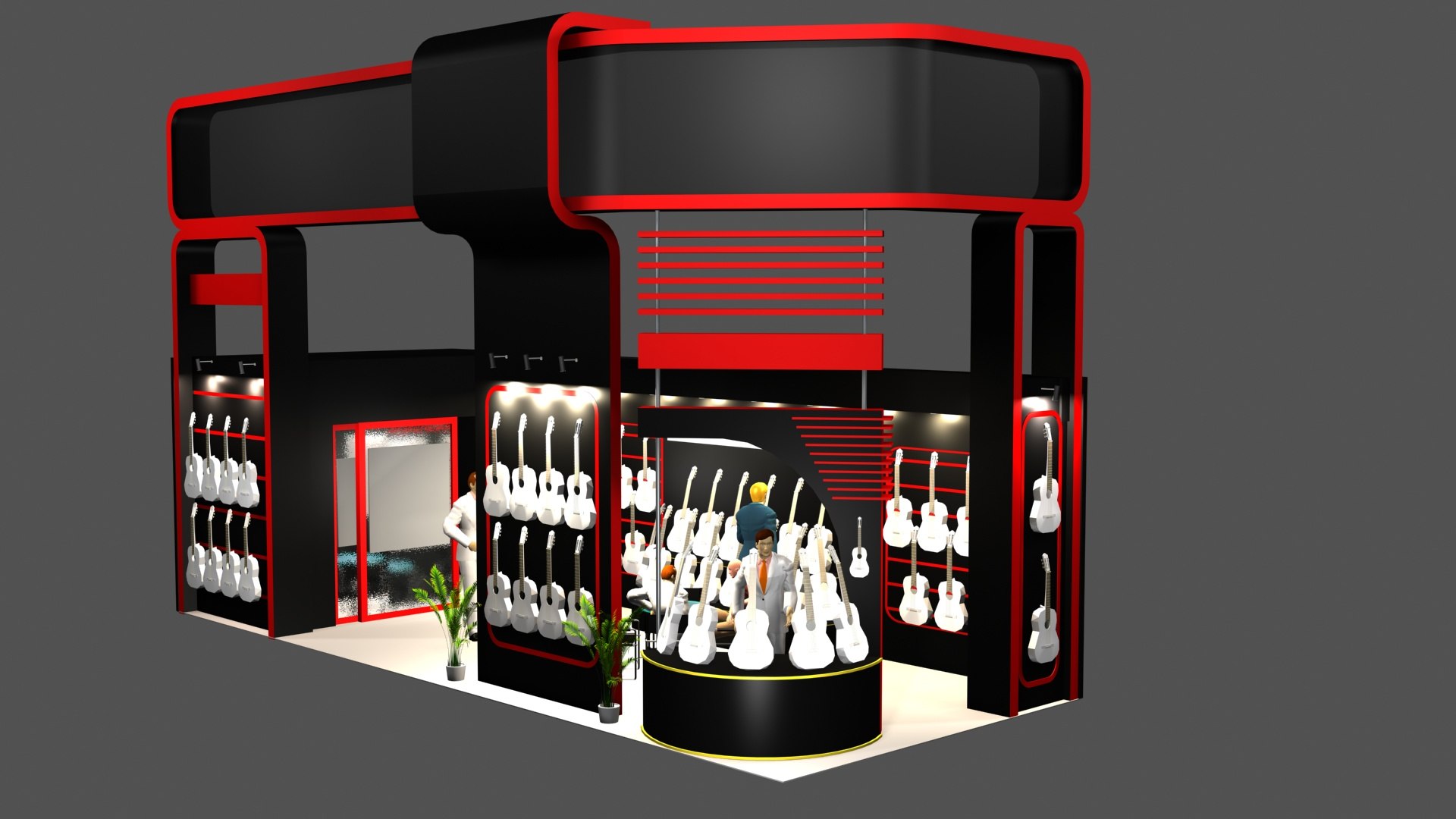 3D 2 side open stand - TurboSquid 1991066