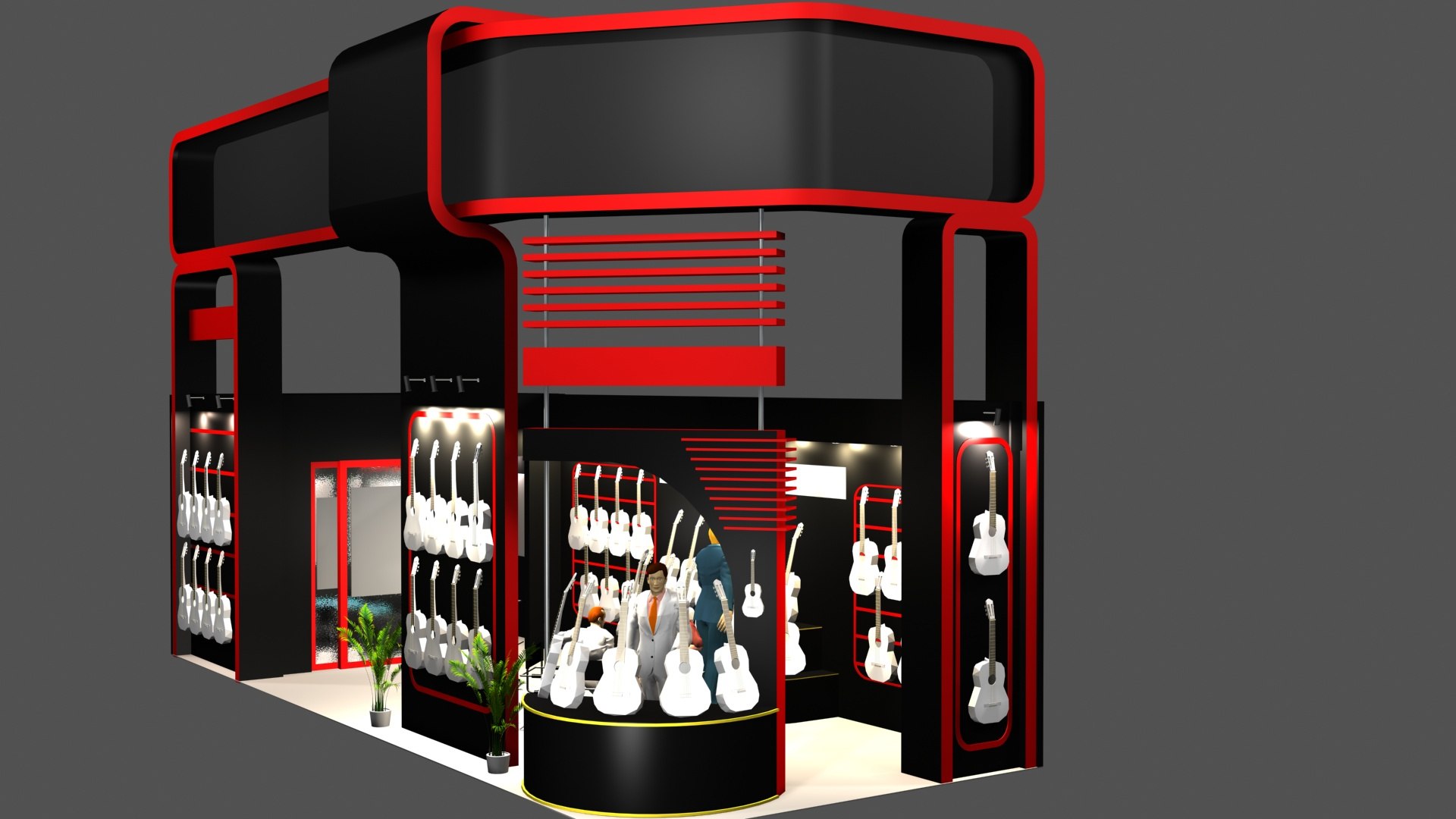 3D 2 side open stand - TurboSquid 1991066