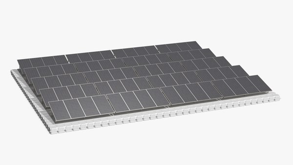 Schwimmende Solaranlage mit Pontonplattform 3D-Modell - TurboSquid 2508078