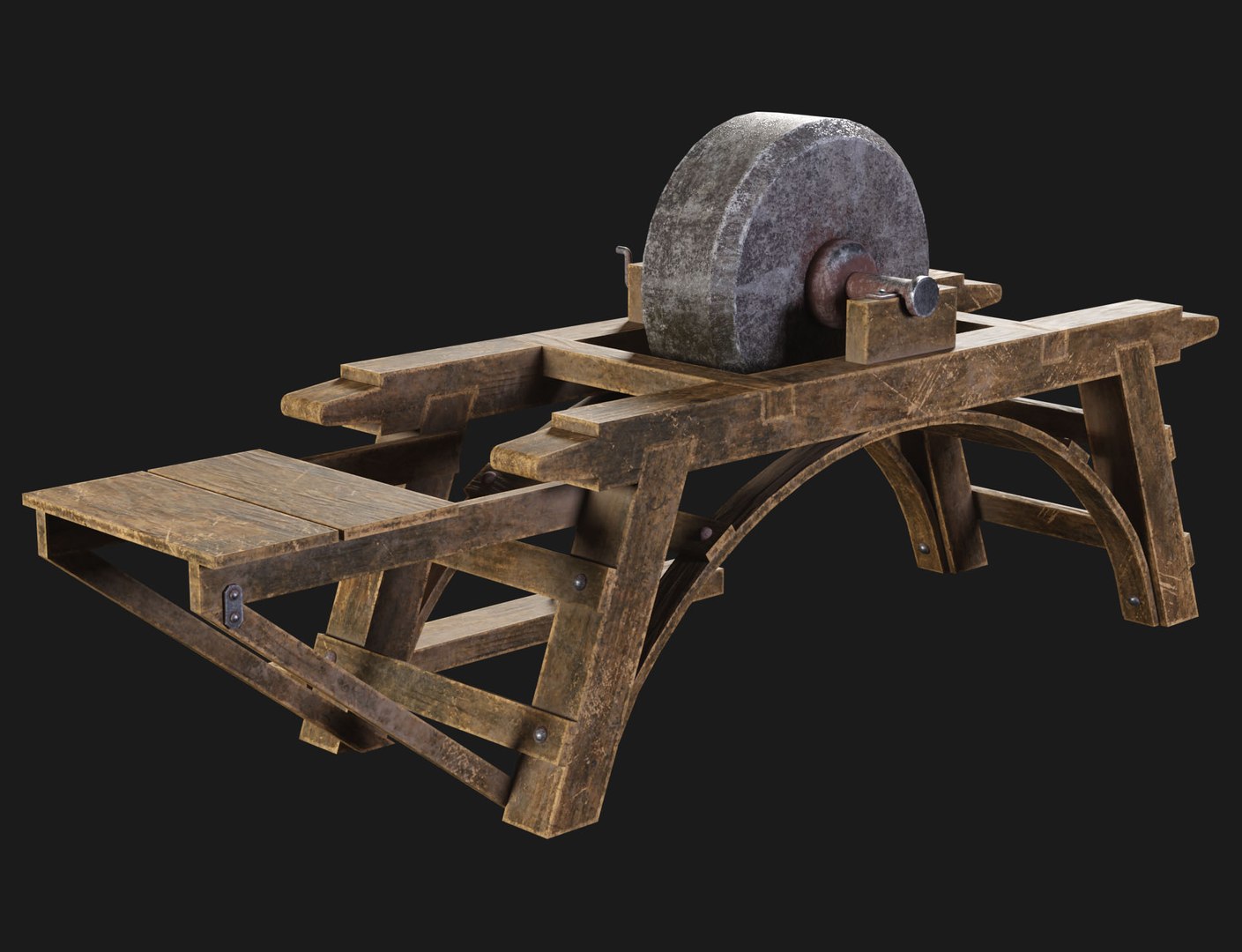 3D Old Grindstone-2 Model - TurboSquid 2301194