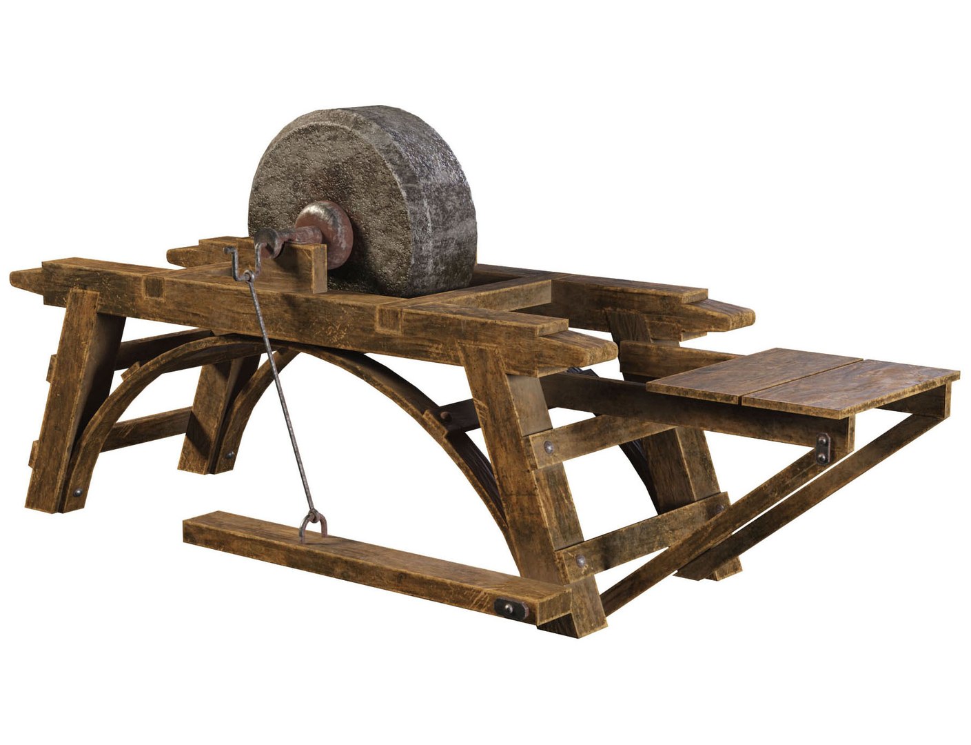 3D Old Grindstone-2 Model - TurboSquid 2301194