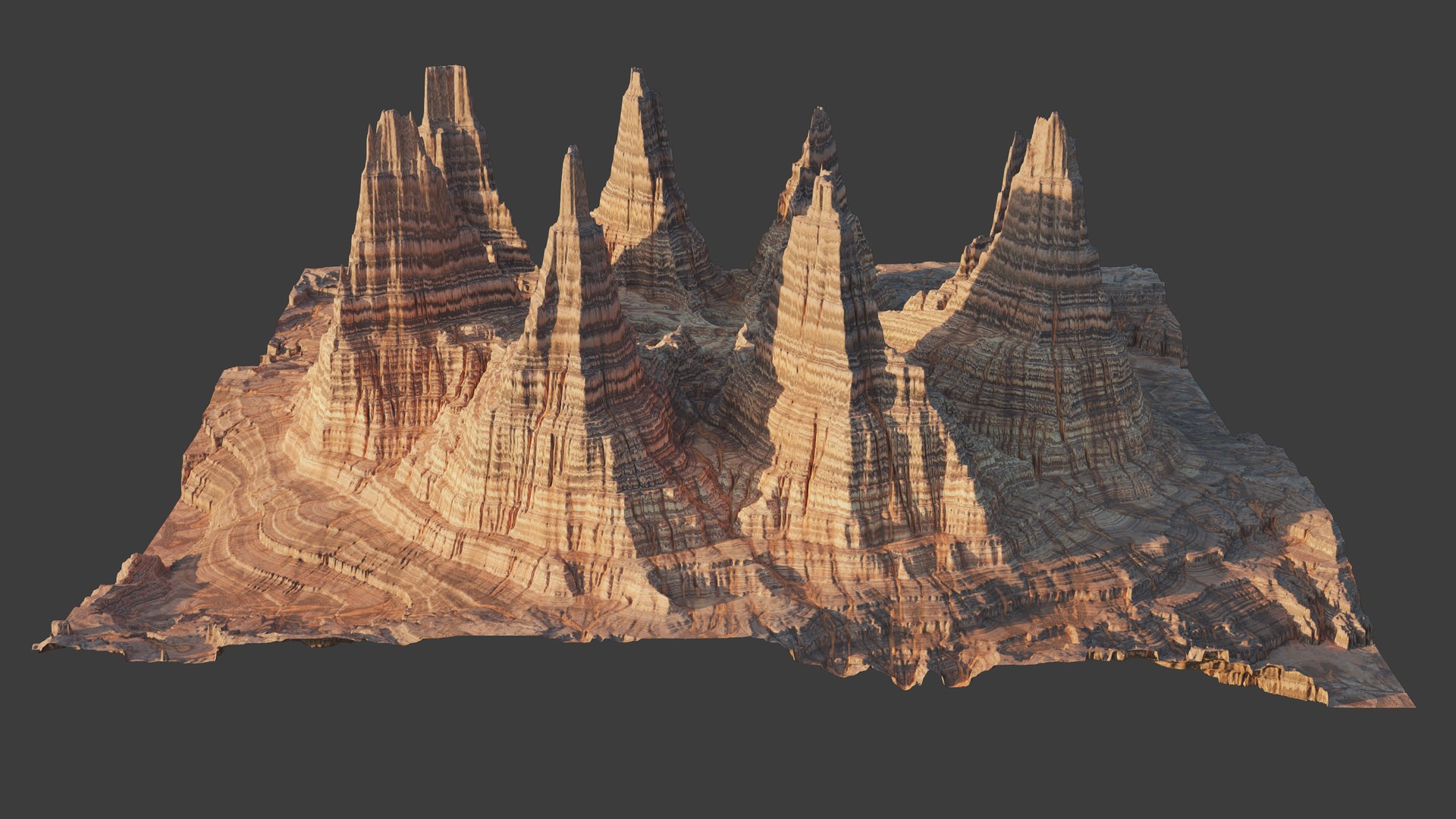 8K Detailed Cliff Landscape 3D Model - TurboSquid 1811966