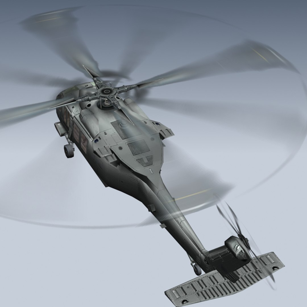 3d Model Rotor Disk Blackhawk Cockpit
