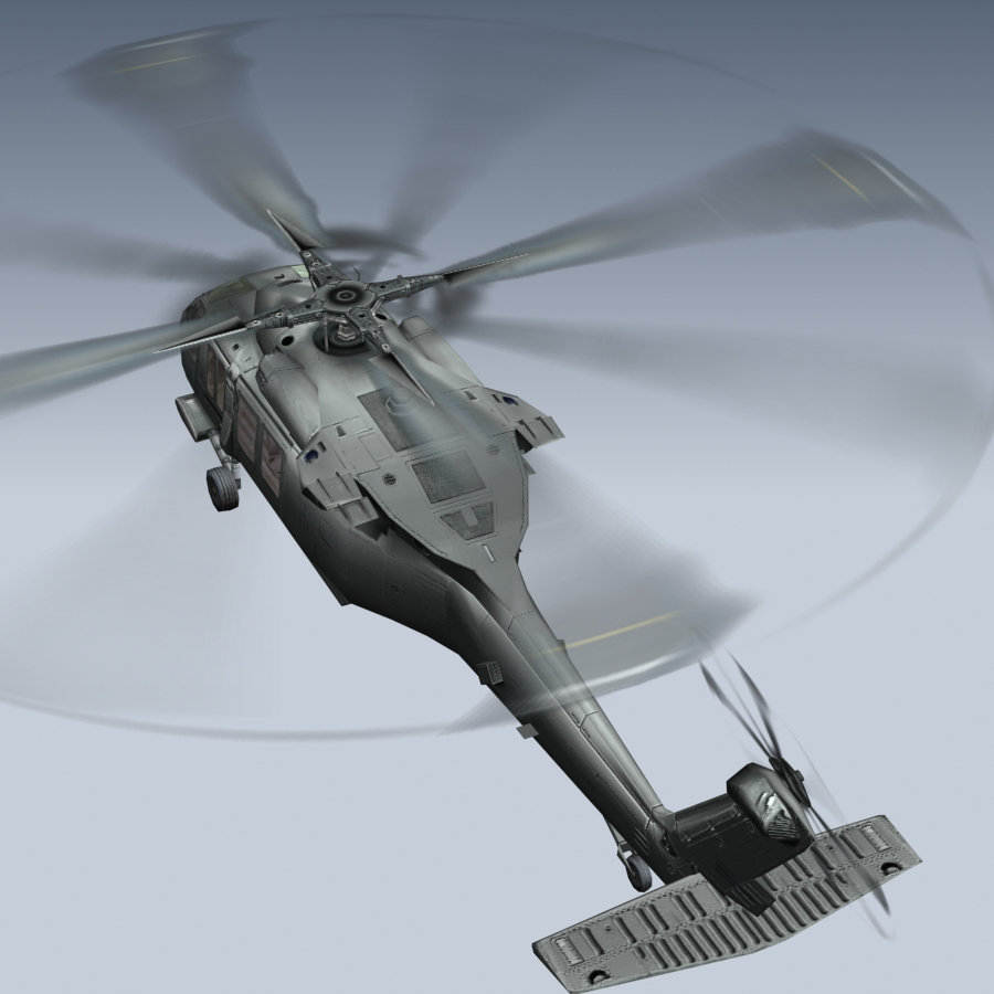 3d model rotor disk blackhawk cockpit