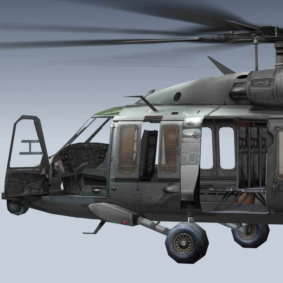 3d Model Rotor Disk Blackhawk Cockpit