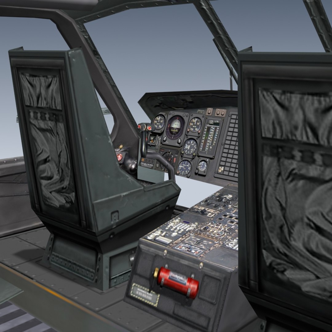 3d Model Rotor Disk Blackhawk Cockpit