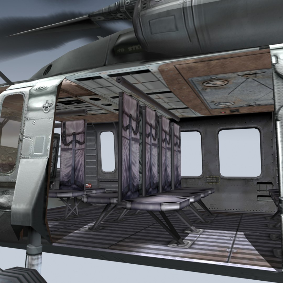 3d Model Rotor Disk Blackhawk Cockpit