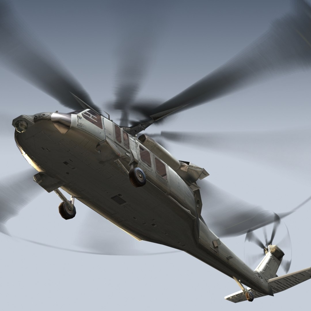 3d Model Rotor Disk Blackhawk Cockpit