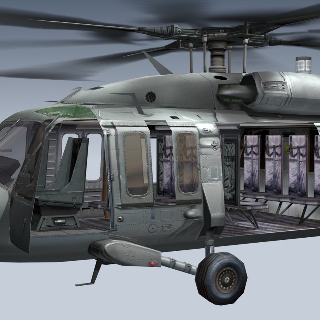 3d Model Rotor Disk Blackhawk Cockpit