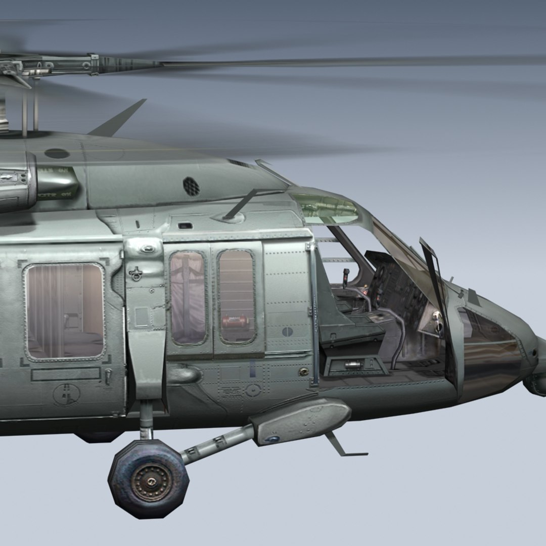 3d Model Rotor Disk Blackhawk Cockpit